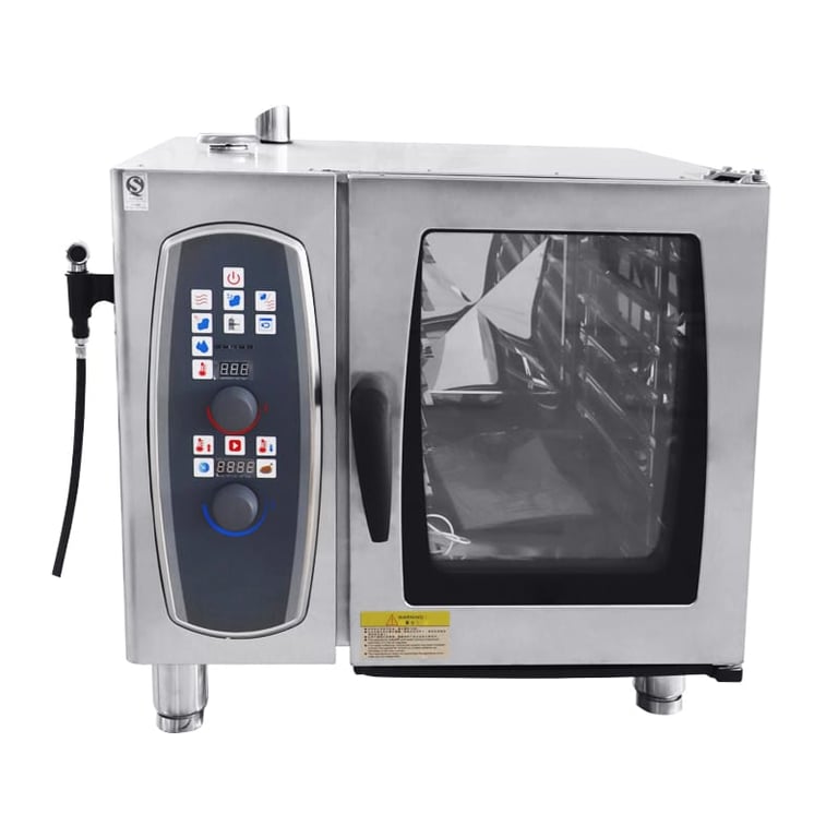 Commercial Combination Oven 6 Deck Combi Oven with Manual Plate