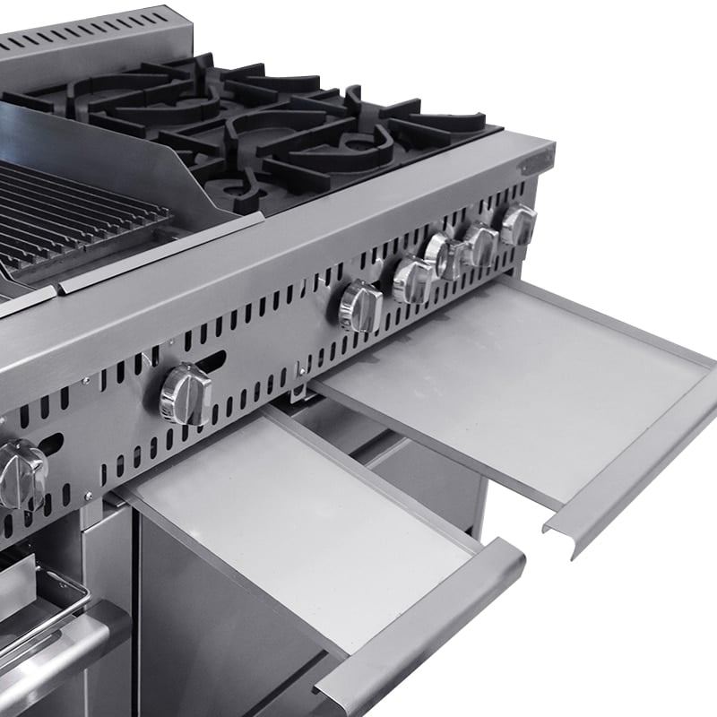 6 Burner Stove Commercial CM-HFMX-1830 Gas Range with Griddle and Fryer ...