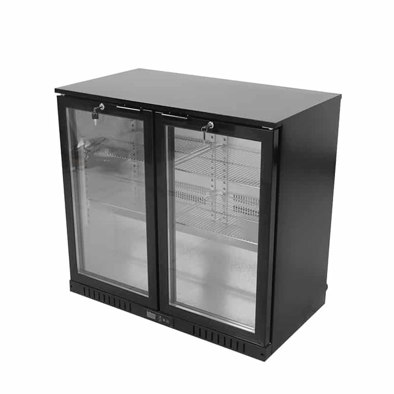 Glass Door Bar Fridge 2 Door Undercounter Bar Fridge