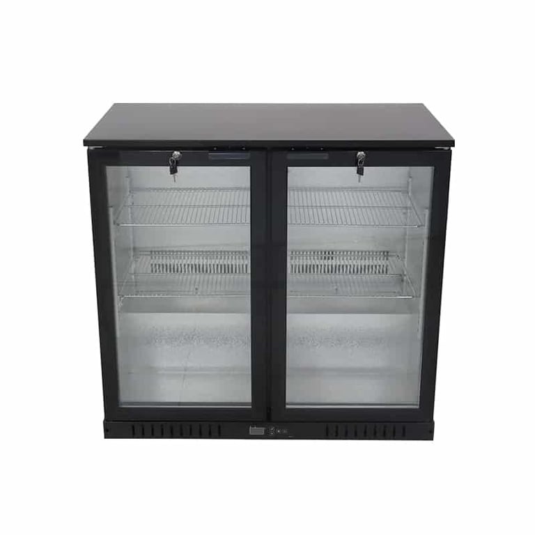 Glass Door Bar Fridge 2 Door Undercounter Bar Fridge